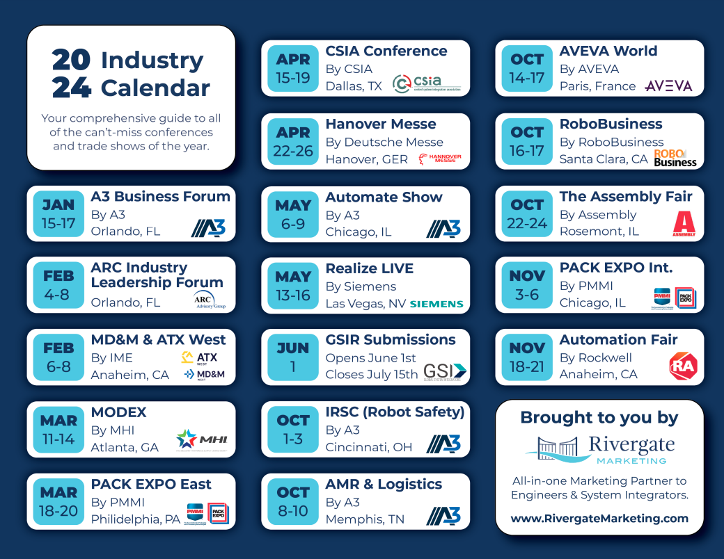 2024 System Integrator Industry Events Calendar - Rivergate Marketing